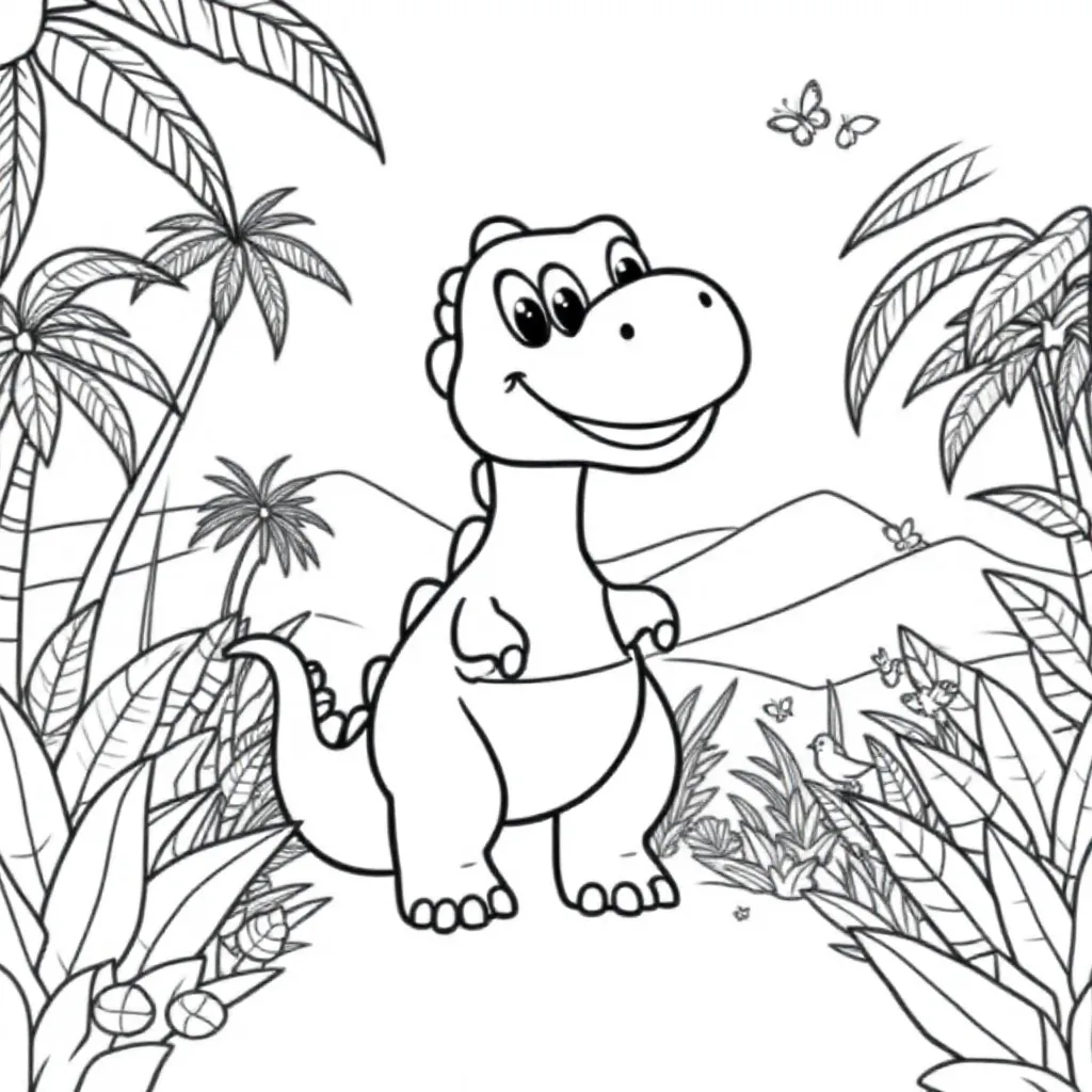 Dino #6040 Kleurplaat ⭐ Gratis Printen | MijnKleurplaat